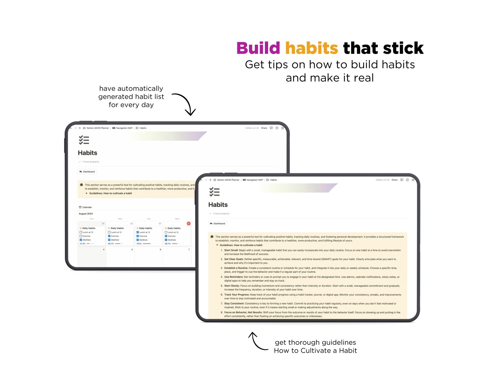 Notion ADHD Planner Notion Template Life Planner Mental Health ADHD ...