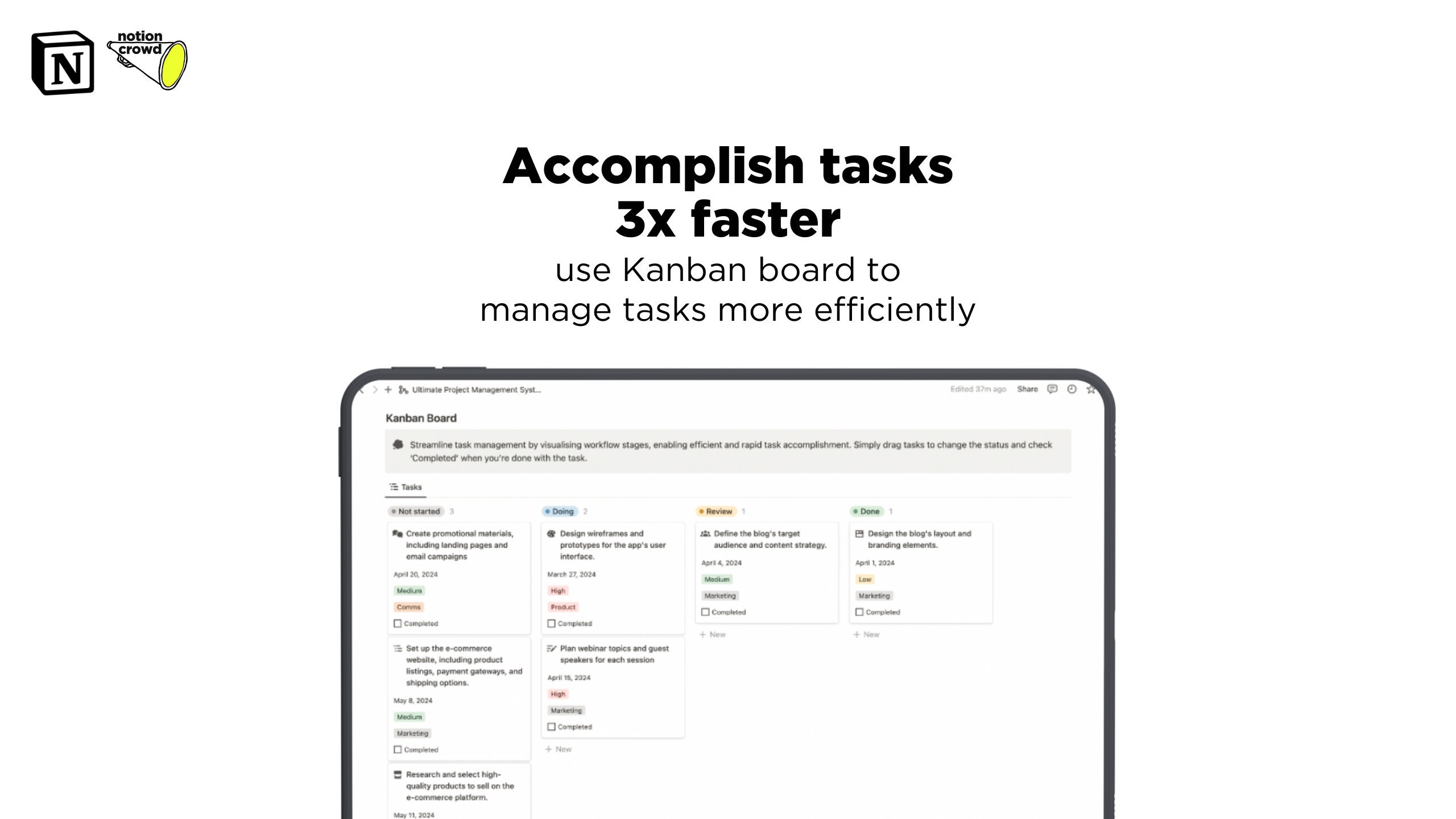 Project Management Template | Notion Team Management System | Project ...