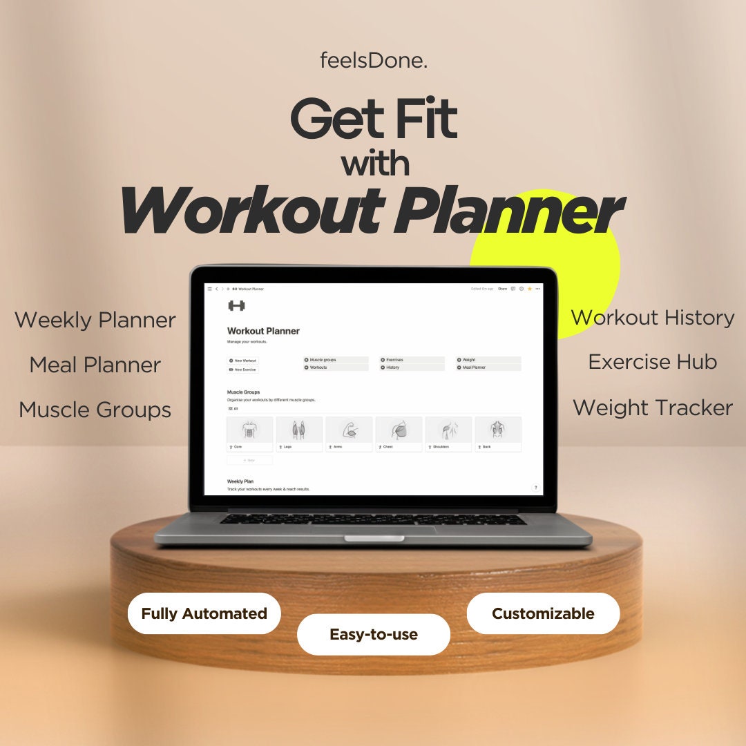 Workout Planner Notion Template Notion Workout Plan Notion Fitness ...