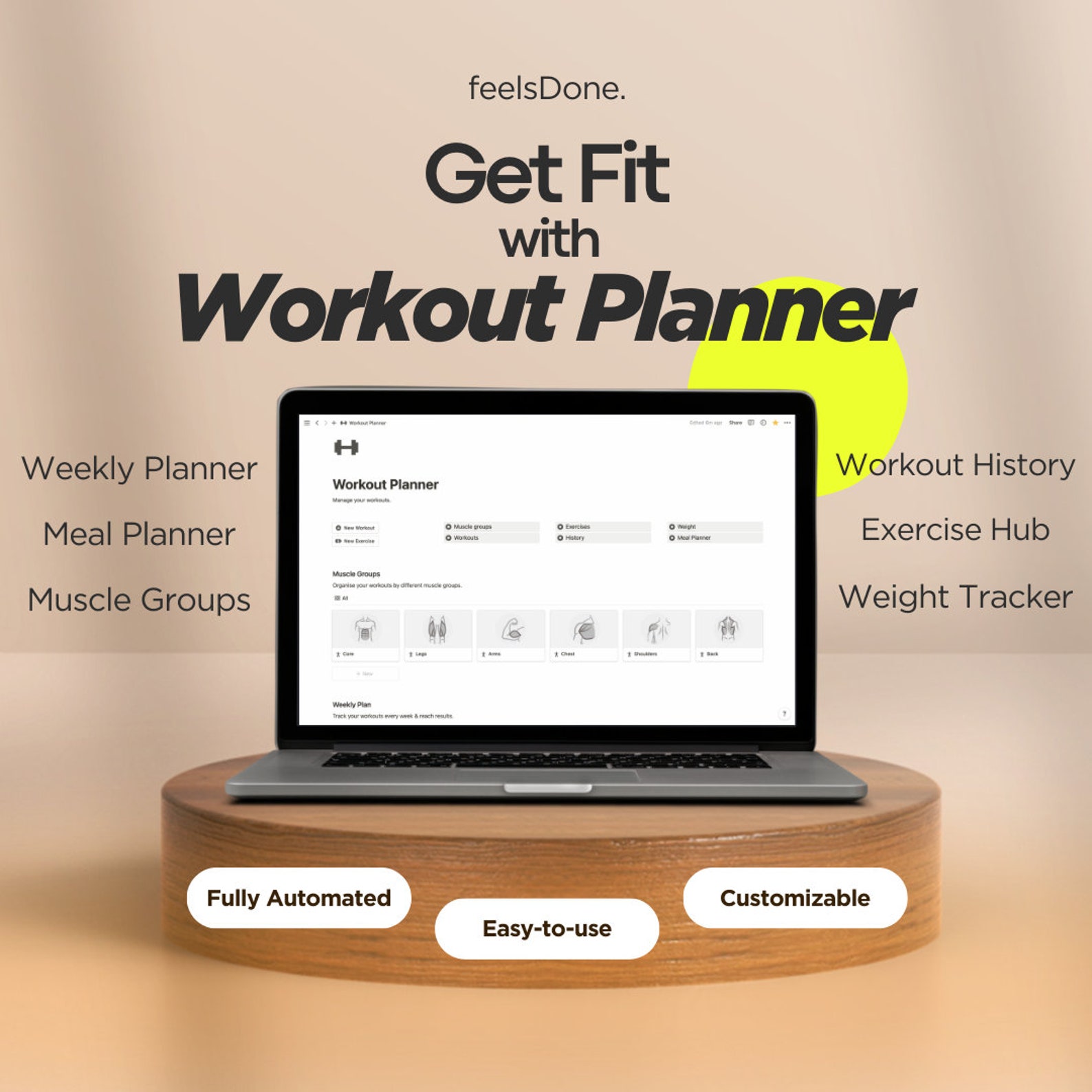 Workout Planner Notion Template Notion Workout Plan Notion Fitness ...