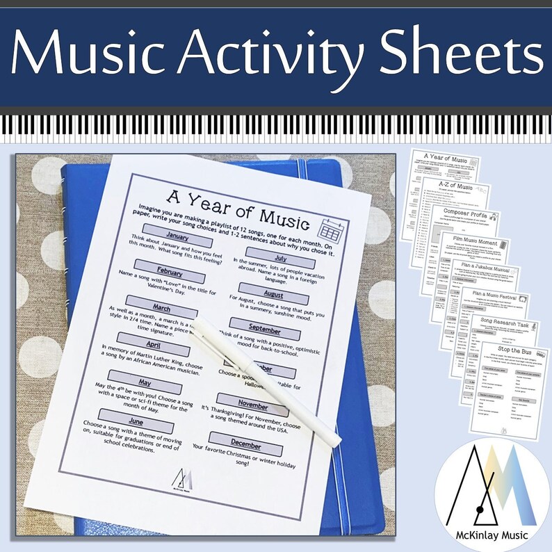 Music Activity Sheets - Etsy