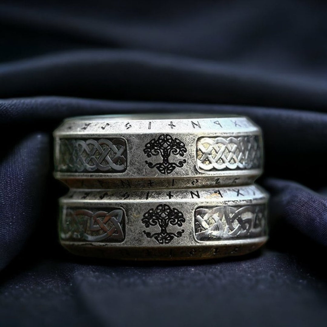 Yggdrasil Viking Ring, Ouroboros Viking Ring, Viking Ring, Ouroboros ...