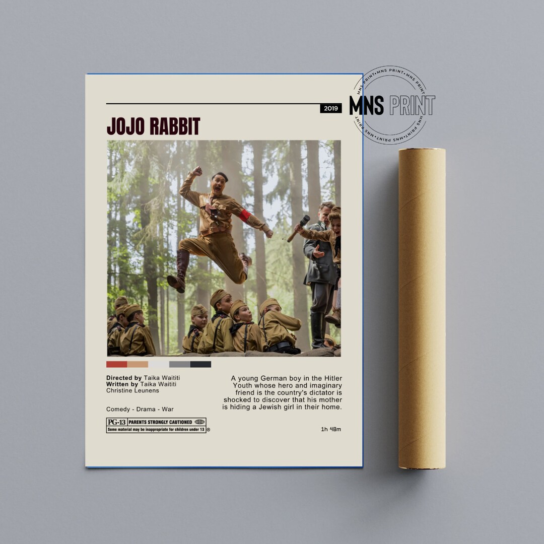 Jojo Rabbit Poster, Taika Waititi, Minimal Movie Art, Retro Movie ...