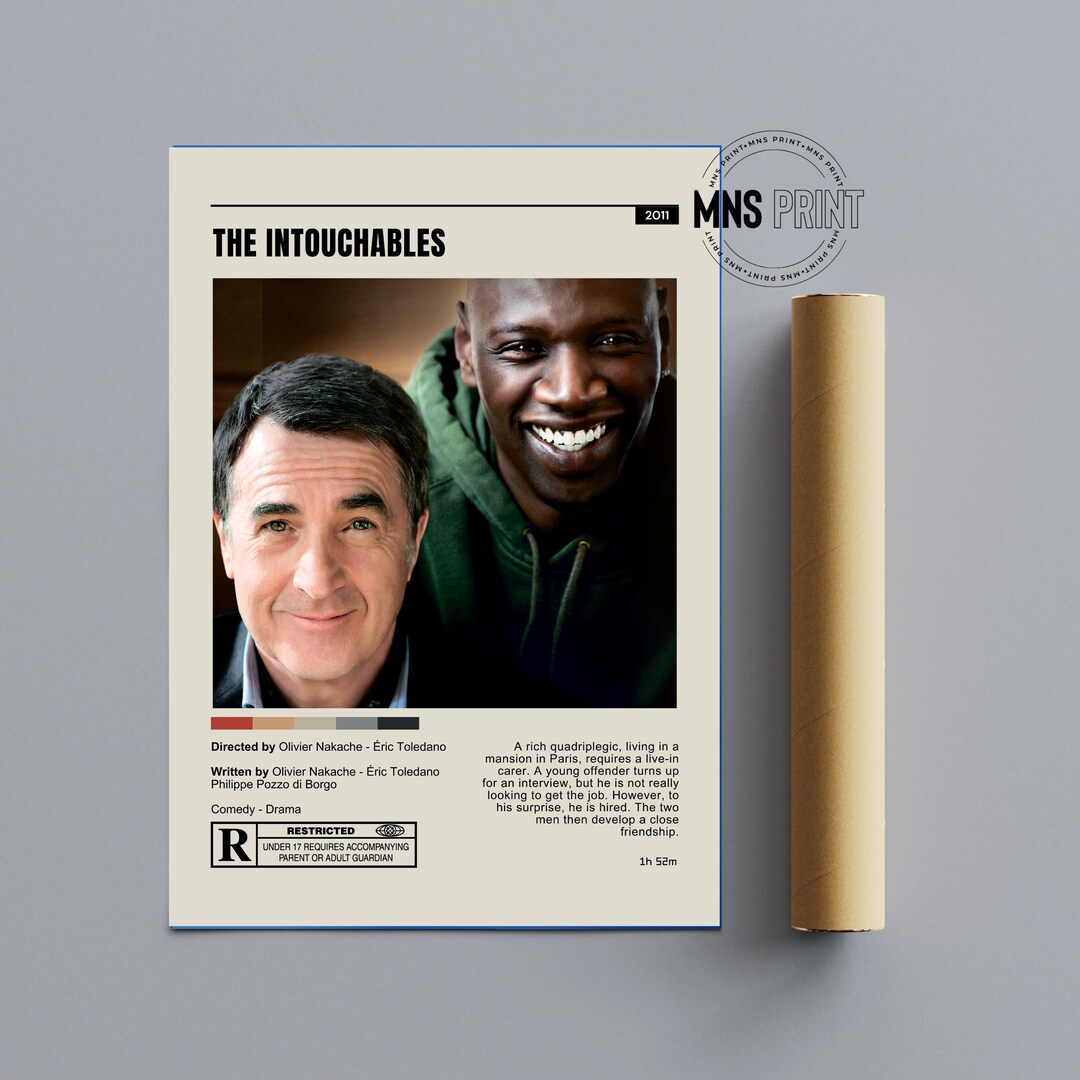 The Intouchables Poster, Olivier Nakache, Minimal Movie Art, Retro ...