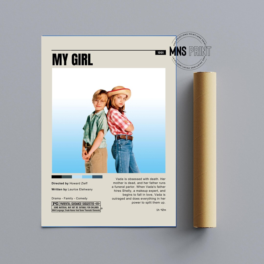 My Girl Poster, Howard Zieff, Minimal Movie Art, Retro Movie Poster ...
