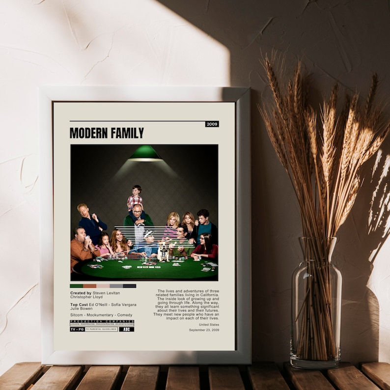 Modern Family Poster, Steven Levitan, Tv Series, Minimal Movie Art ...