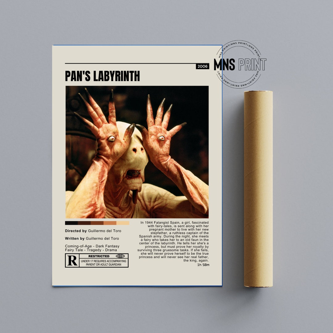 Pan's Labyrinth Poster, Guillermo Del Toro, Minimal Movie Art, Retro ...
