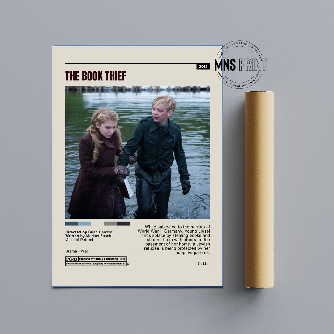 The Book Thief Poster, Brian Percival , Minimal Movie Art, Retro Movie ...