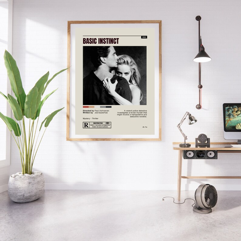 Basic Instinct Poster, Paul Verhoeven, Minimal Movie Art, Retro Movie ...