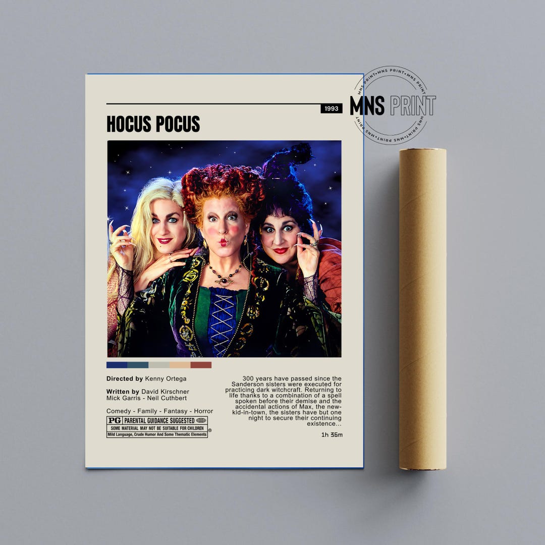 Hocus Pocus Poster, Kenny Ortega, Minimal Movie Art, Retro Movie Poster ...