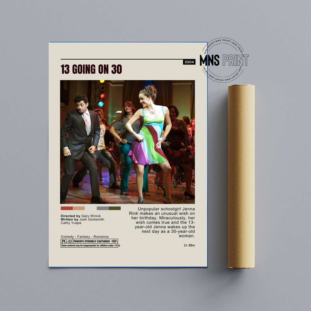 13 Going on 30 Poster, Gary Winick, Minimal Movie Art, Retro Movie ...