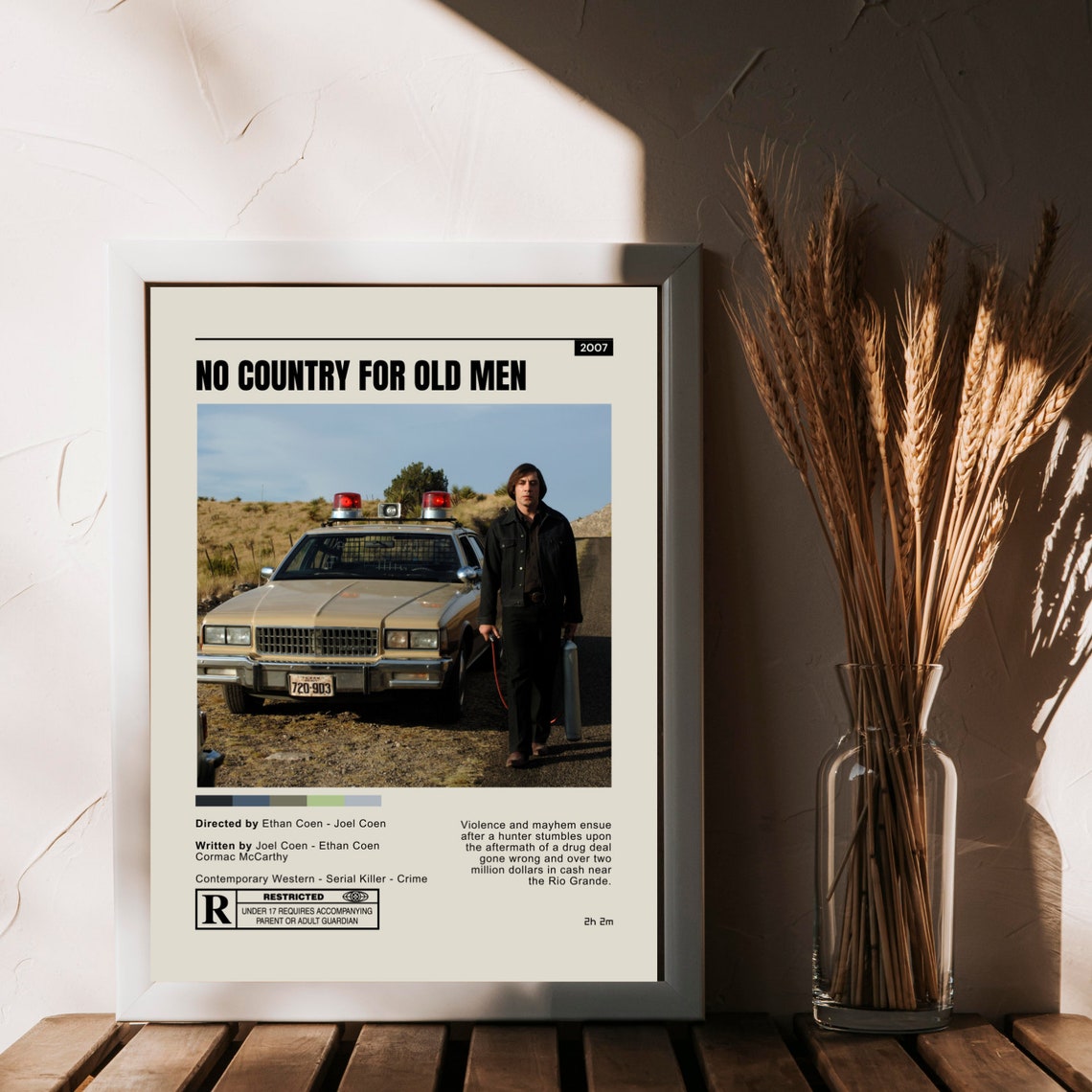 No Country for Old Men Poster, Joel Coen, Minimal Movie Art, Retro ...