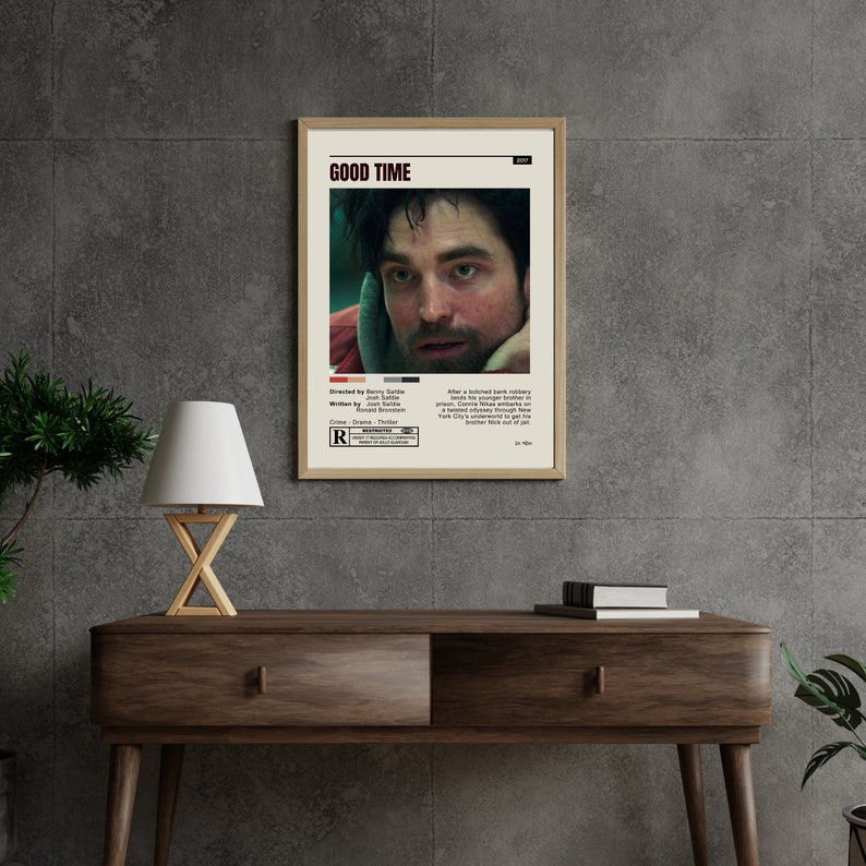Good Time Poster, Benny Safdie , Minimal Movie Art, Retro Movie Poster ...