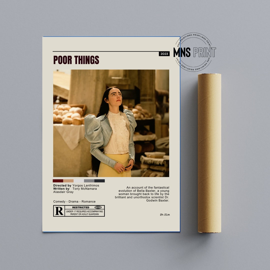 Poor Things Poster, Yorgos Lanthimos, Minimal Movie Art, Retro Movie ...