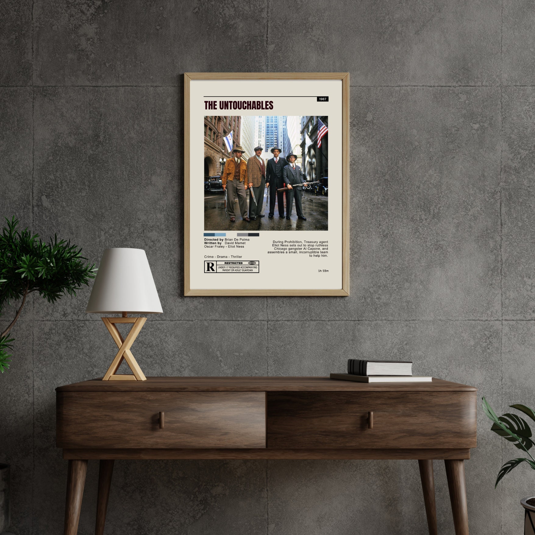 The Untouchables Poster, Brian De Palma, Minimal Movie Art, Retro Movie ...