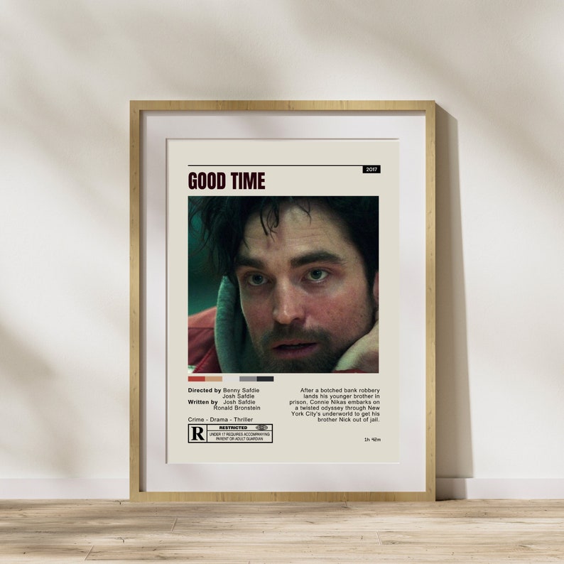 Good Time Poster, Benny Safdie , Minimal Movie Art, Retro Movie Poster ...