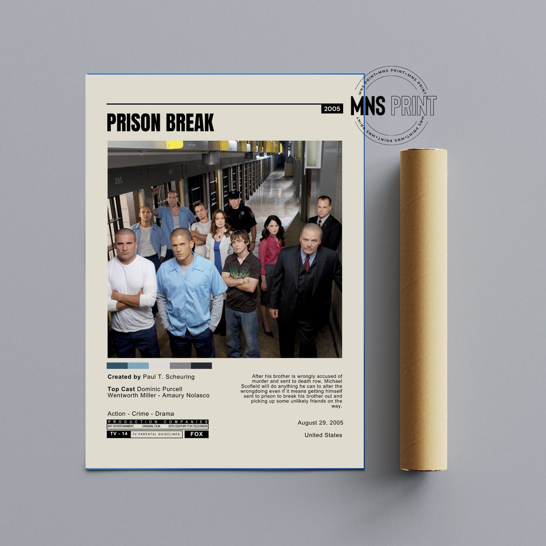 Prison Break Poster, Paul T. Scheuring, Tv Series, Minimal Movie Art ...
