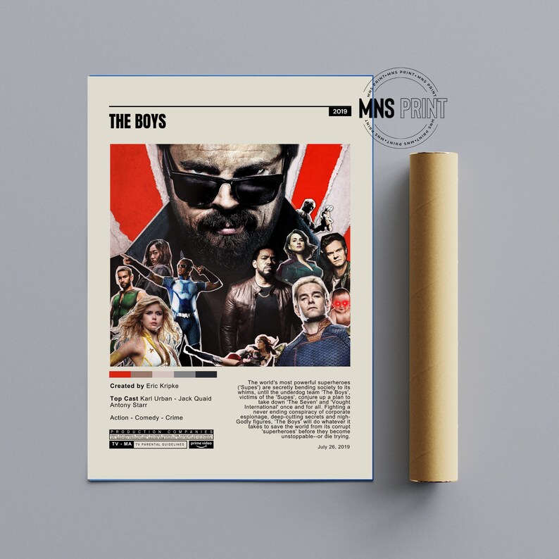 The Boys Poster, Eric Kripke, Tv Series, Minimal Movie Art, Retro Movie ...