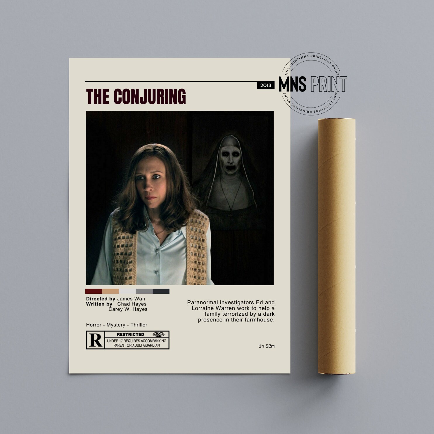 The Conjuring Poster, James Wan, Minimal Movie Art, Retro Movie Poster ...