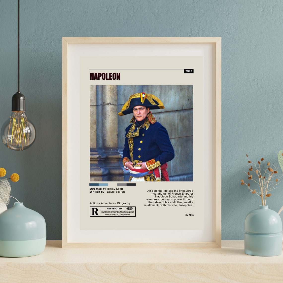 Napoleon Poster, Ridley Scott, Minimal Movie Art, Retro Movie Poster ...