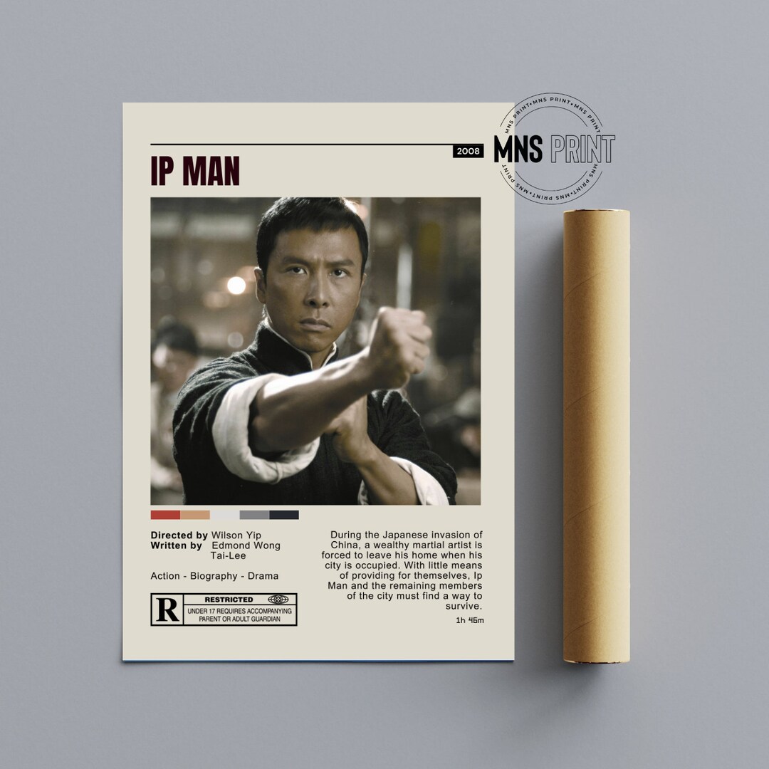 Ip Man Poster, Wilson Yip, Minimal Movie Art, Retro Movie Poster ...