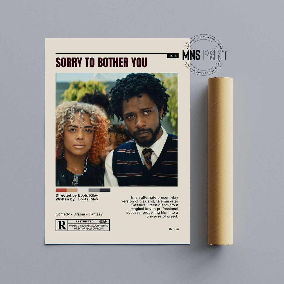 Sorry to Bother You Poster, Boots Riley, Minimal Movie Art, Retro Movie ...