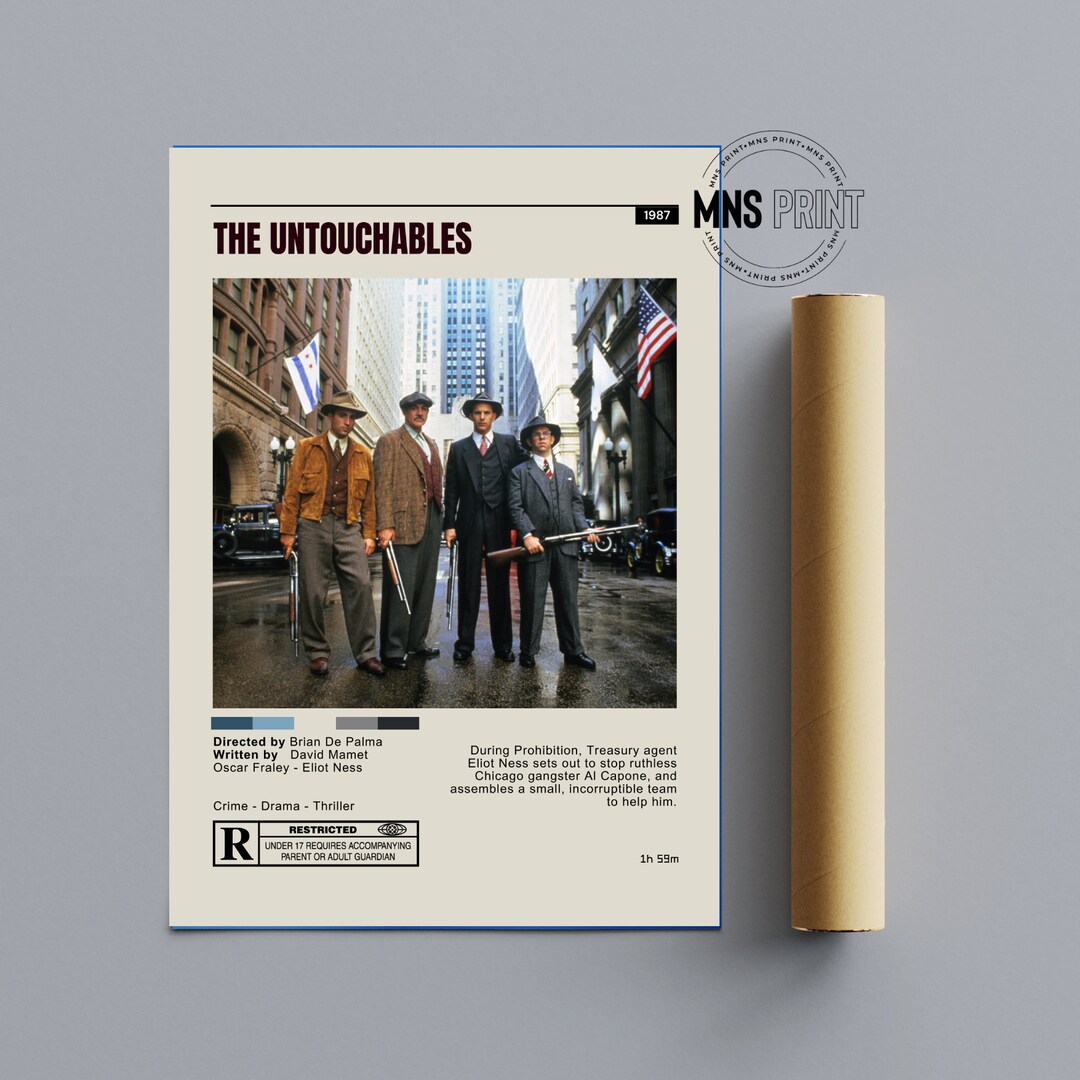 The Untouchables Poster, Brian De Palma, Minimal Movie Art, Retro Movie ...