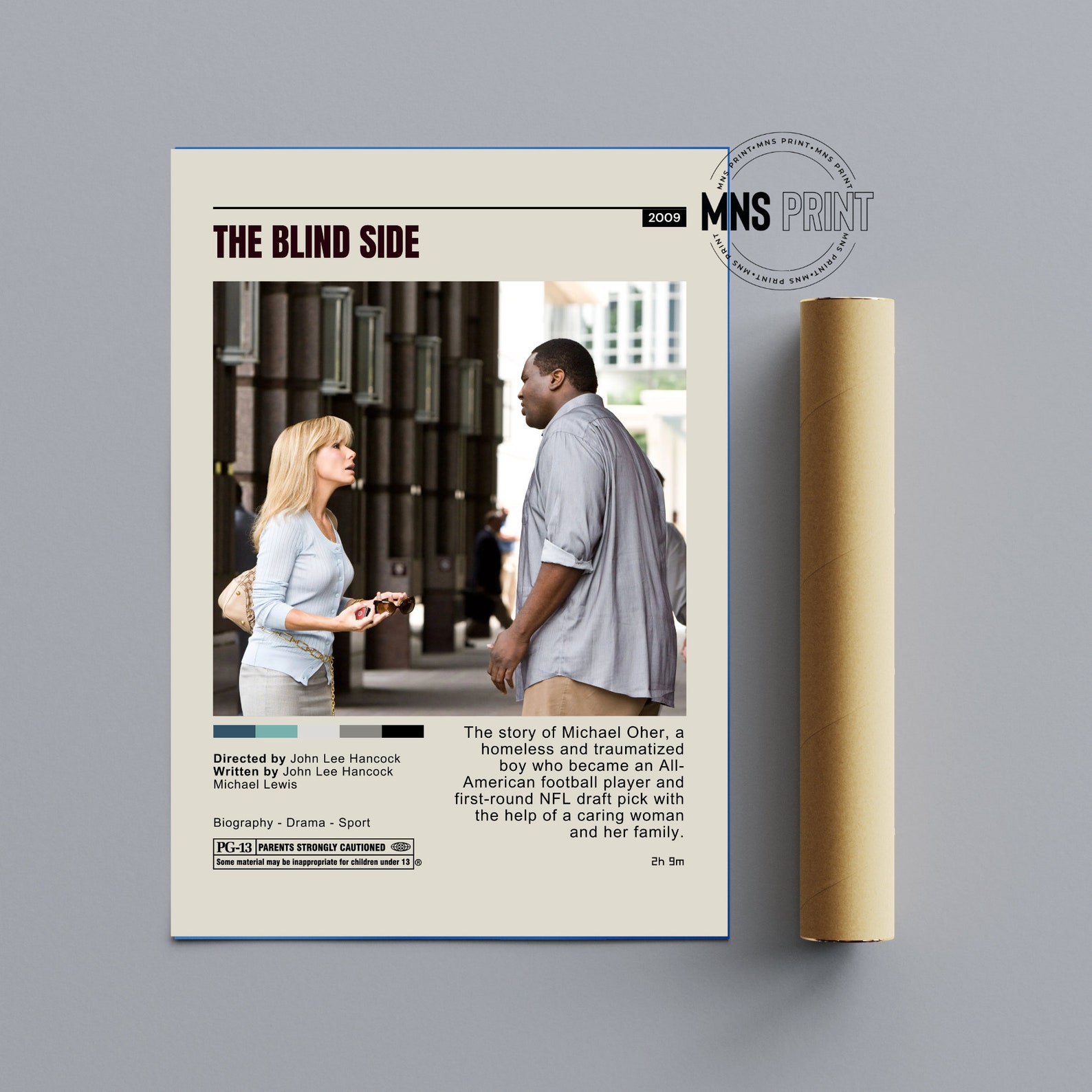 The Blind Side Poster, John Lee Hancock, Minimal Movie Art, Retro Movie ...