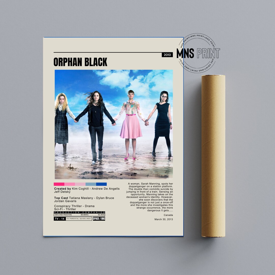 Orphan Black Poster, Kim Coghill, Tv Series, Minimal Movie Art, Retro ...