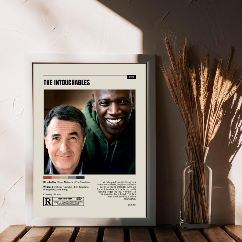 The Intouchables Poster, Olivier Nakache, Minimal Movie Art, Retro ...