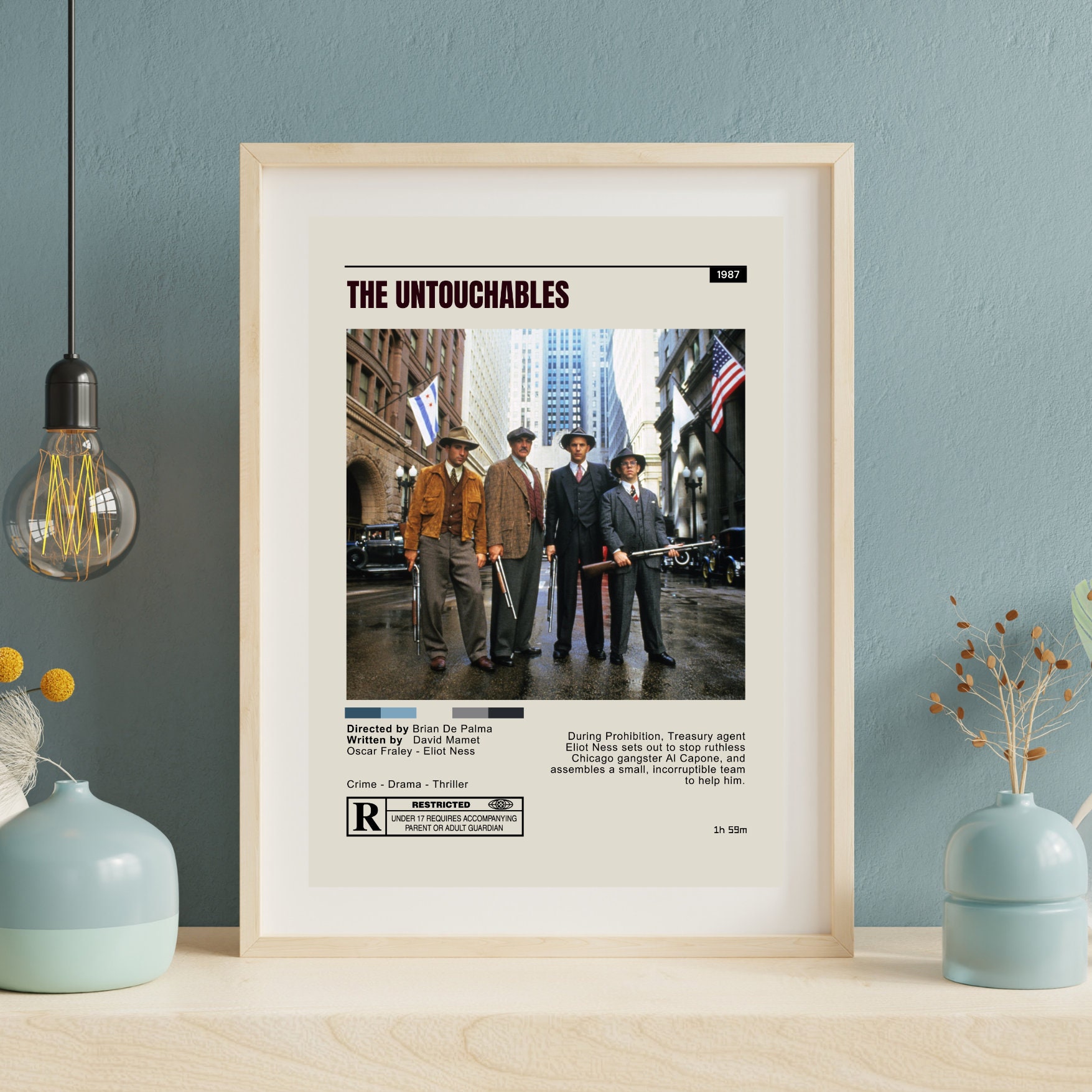 The Untouchables Poster, Brian De Palma, Minimal Movie Art, Retro Movie ...