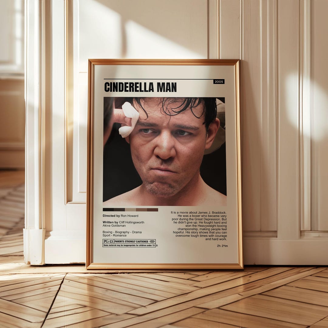 Cinderella Man Movie Poster, Russell Crowe, Boxing Film Print (digital ...