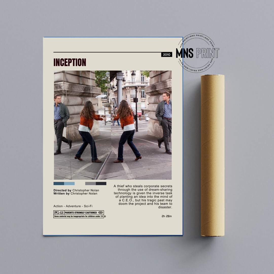 Inception Poster, Christopher Nolan, Minimal Movie Art, Retro Movie ...