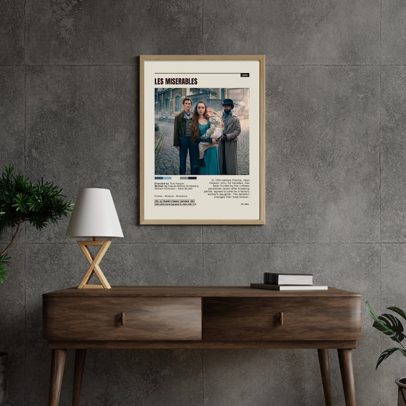Les Miserables Poster, Tom Hooper, Minimal Movie Art, Retro Movie ...