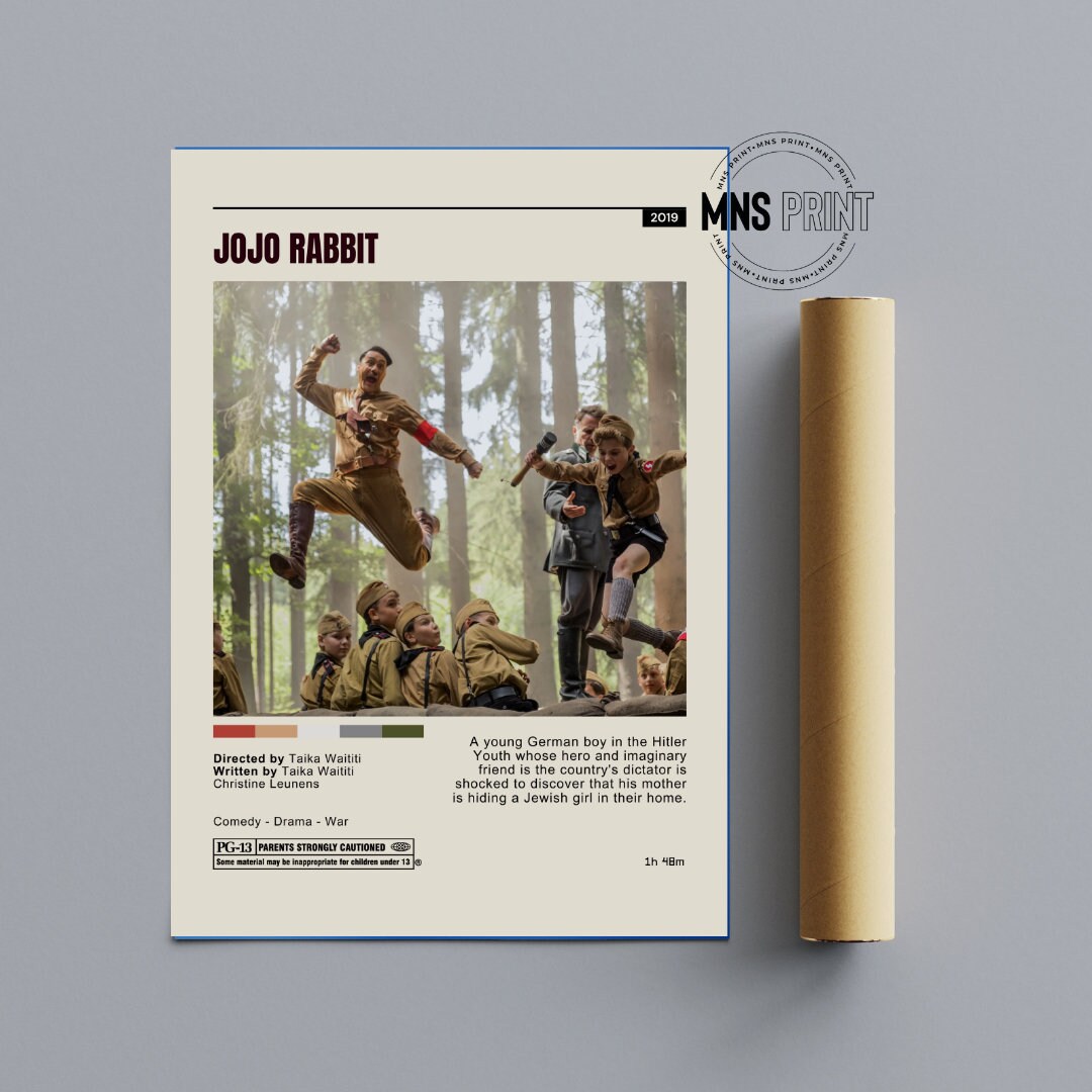 Jojo Rabbit Poster, Taika Waititi, Minimal Movie Art, Retro Movie ...
