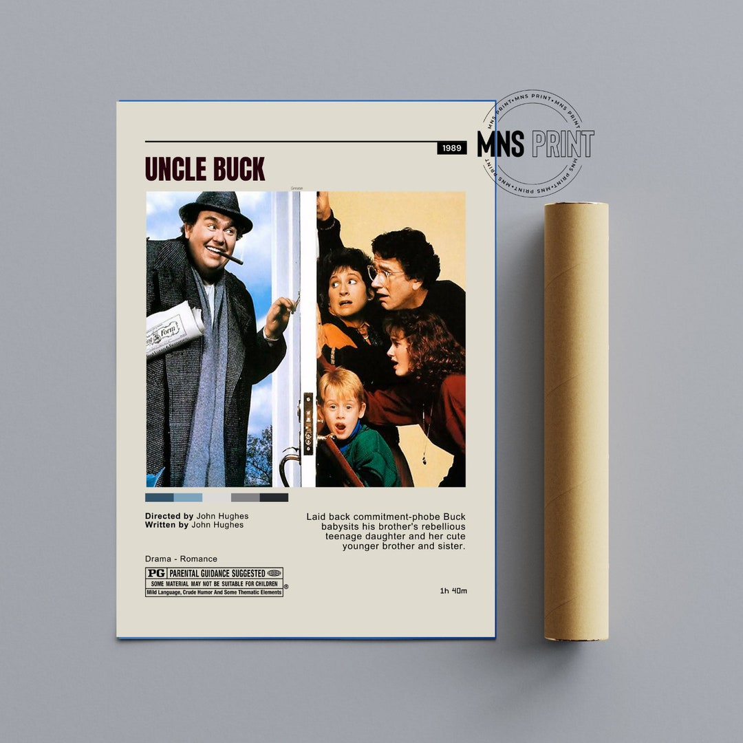 Uncle Buck Poster, John Hughes, Minimal Movie Art, Retro Movie Poster ...
