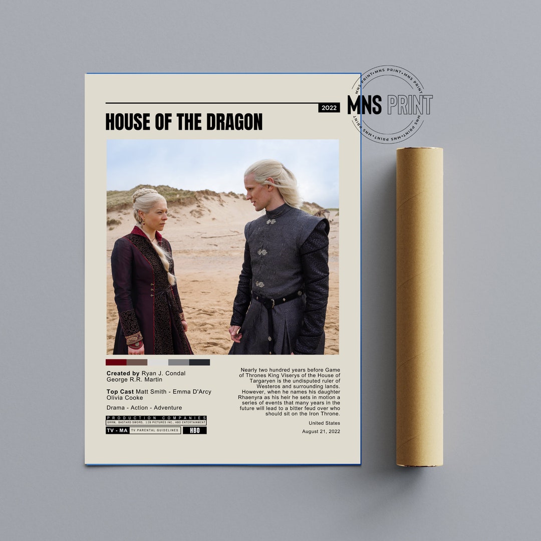 House of the Dragon Poster, Ryan J. Condal, Tv Series, Minimal Movie ...