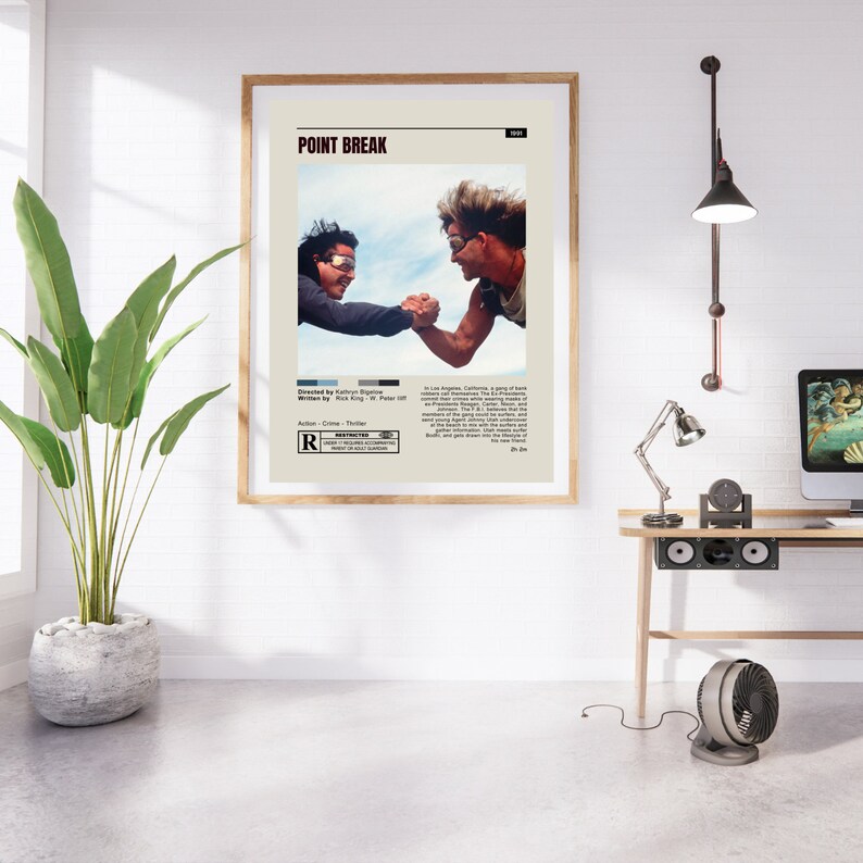 Point Break Poster, Kathryn Bigelow, Minimal Movie Art, Retro Movie ...