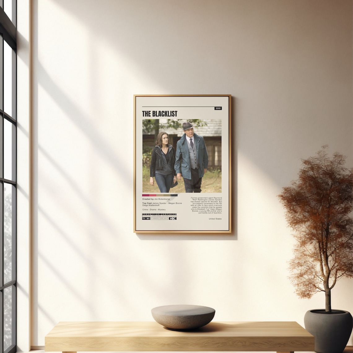 The Blacklist Poster, Jon Bokenkamp, Tv Series, Minimal Movie Art, Retro Movie Poster ...