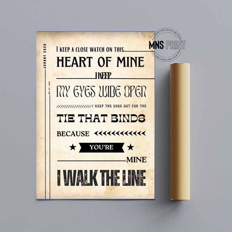 Walk the Line - Etsy
