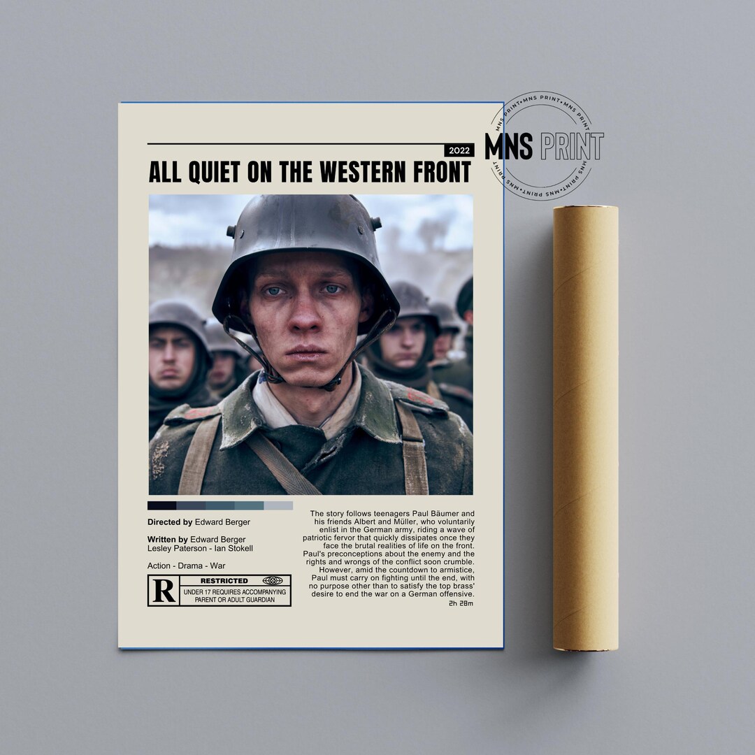 All Quiet on the Western Front Poster, Edward Berger, Minimal Movie Art ...