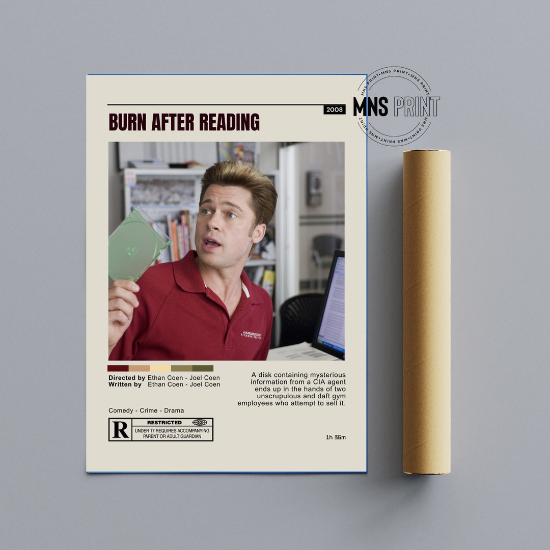 Burn After Reading Poster, Ethan Coen, Minimal Movie Art, Retro Movie ...