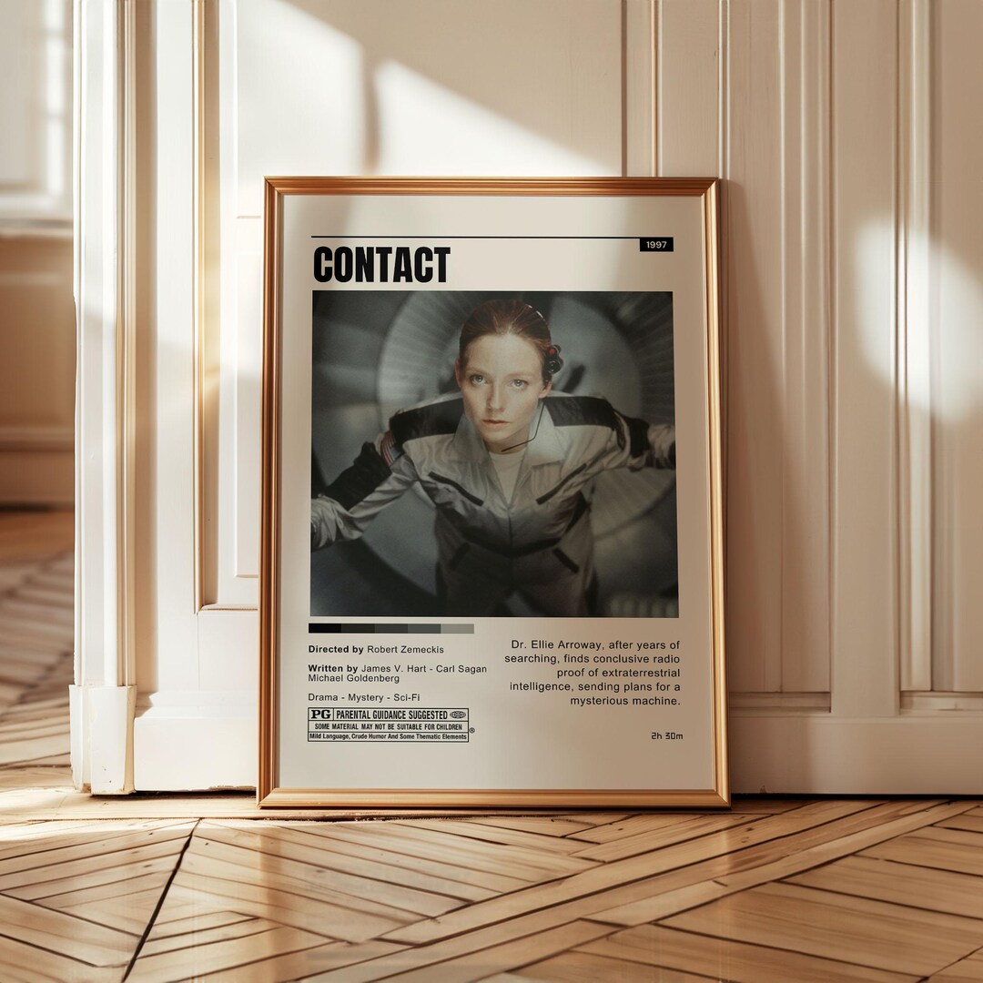 Contact Movie Poster, Jodie Foster, Sci-fi Film Print (digital Download ...