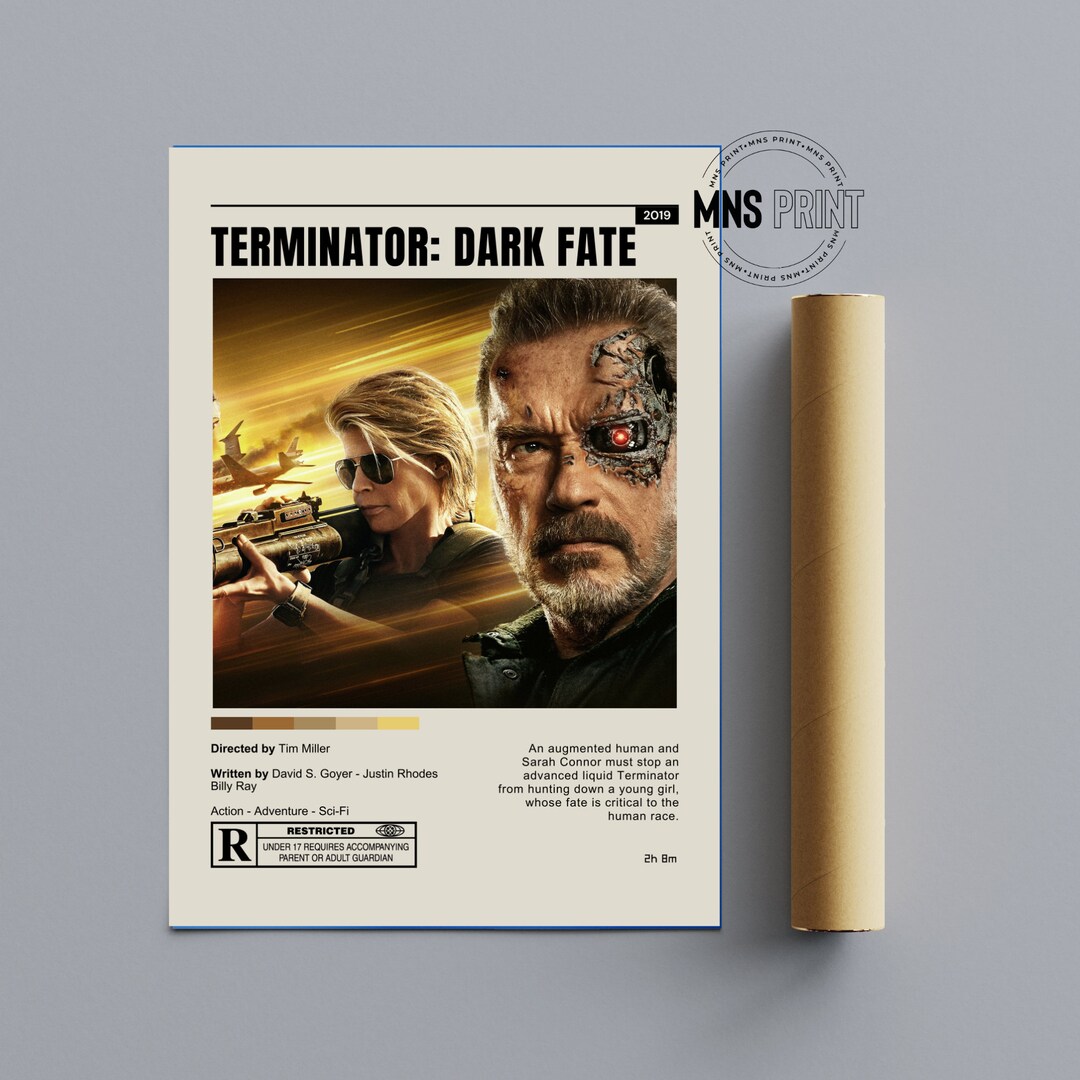 Terminator: Dark Fate Poster, Tim Miller, Minimal Movie Art, Retro ...