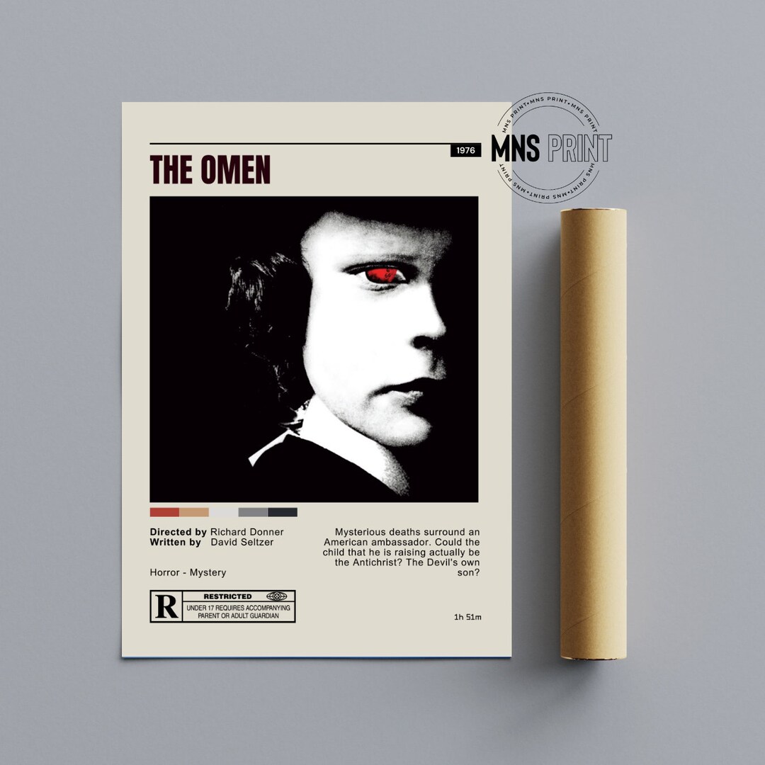 The Omen Poster, Richard Donner, Minimal Movie Art, Retro Movie Poster ...