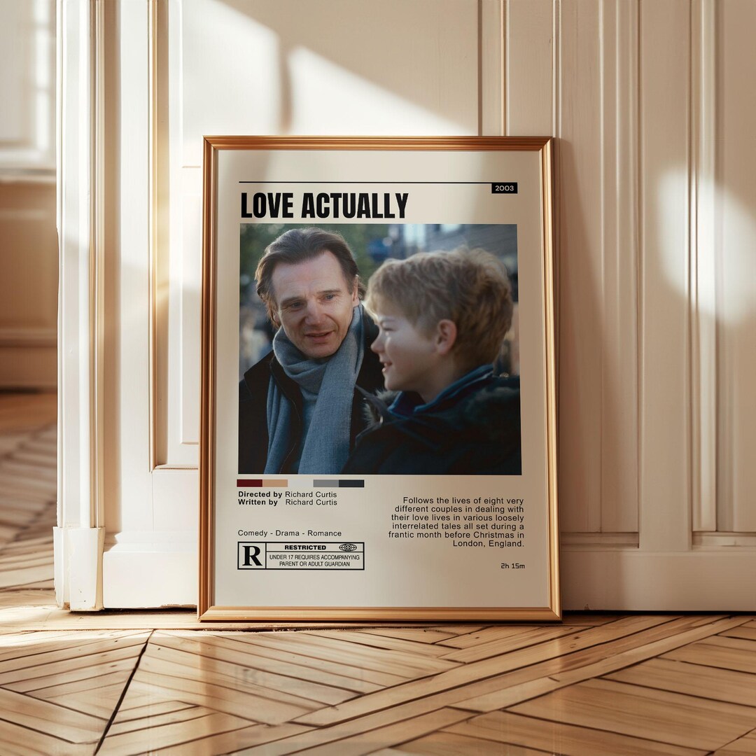 Love Actually Movie Poster, Christmas Romance Film Print (digital ...