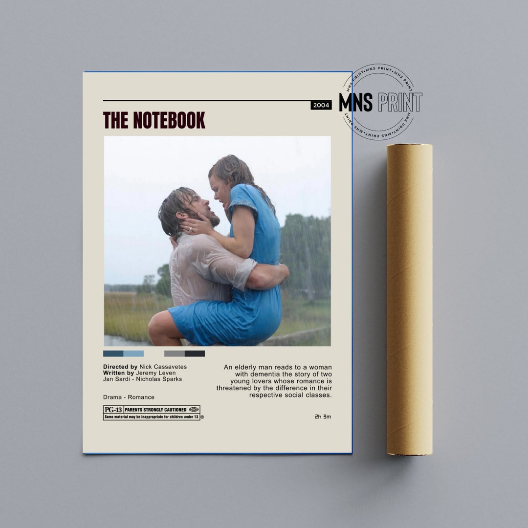 The Notebook Poster, Nick Cassavetes, Minimal Movie Art, Retro Movie ...