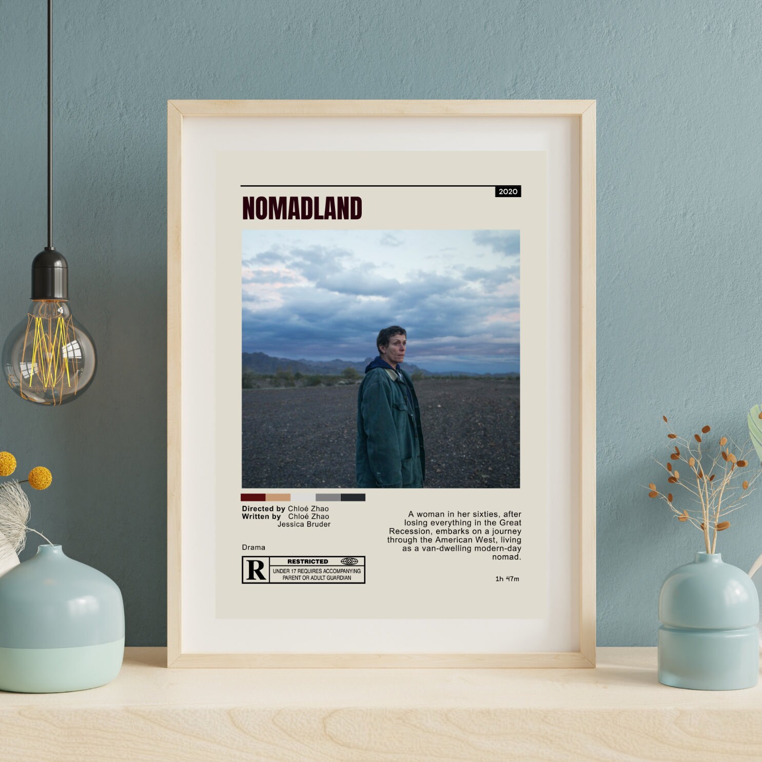 Nomadland Poster, Chloé Zhao, Minimal Movie Art, Retro Movie Poster ...