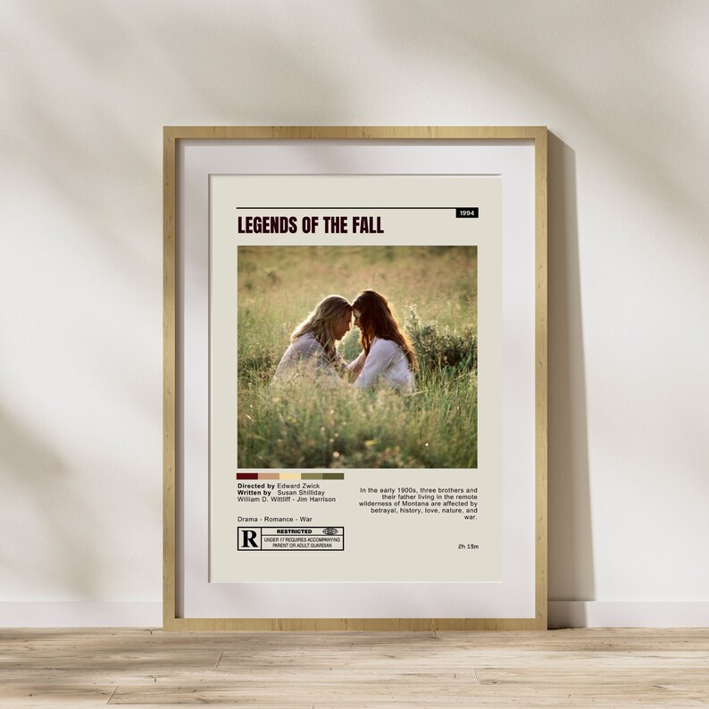Legends of the Fall Poster, Edward Zwick, Minimal Movie Art, Retro ...