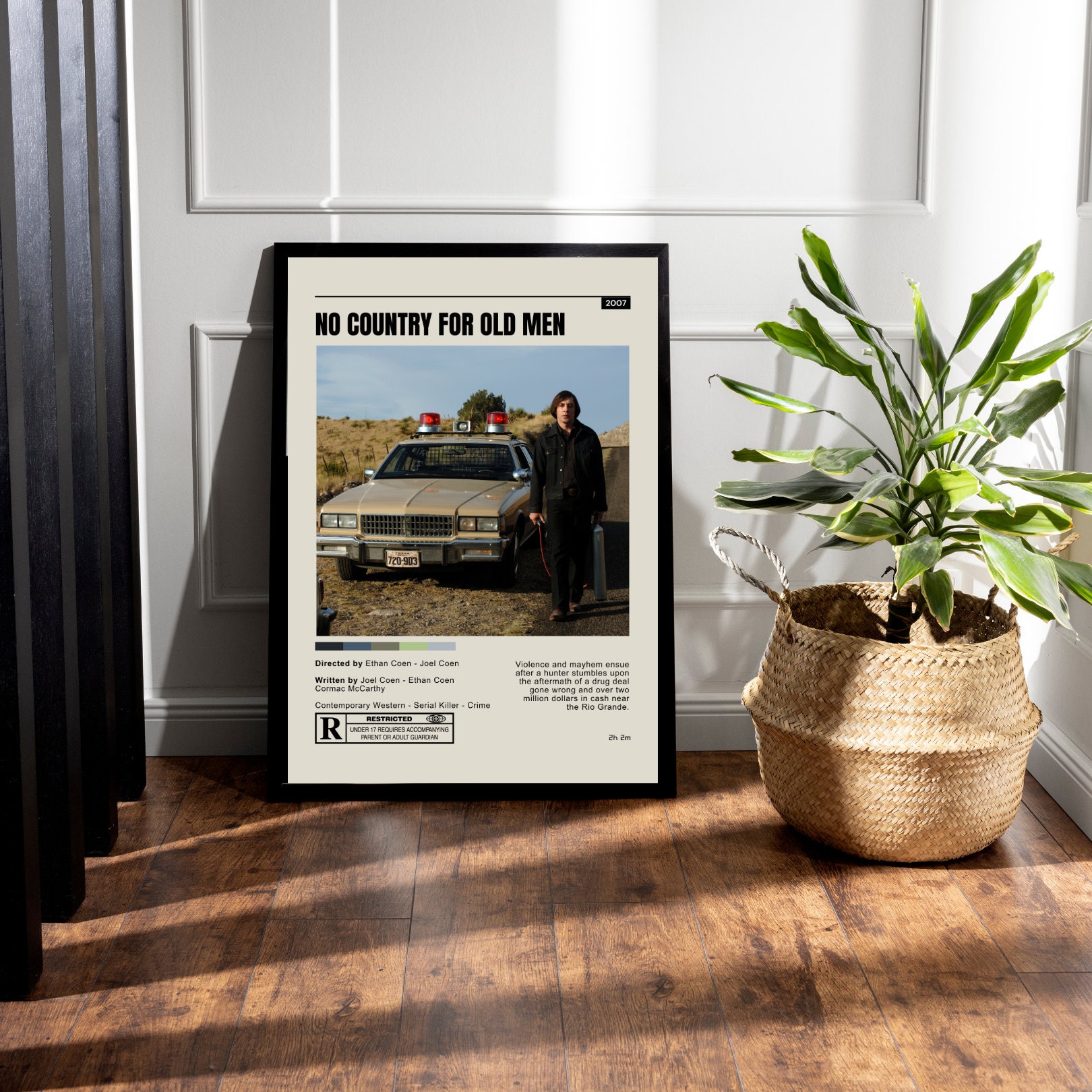 No Country for Old Men Poster, Joel Coen, Minimal Movie Art, Retro ...